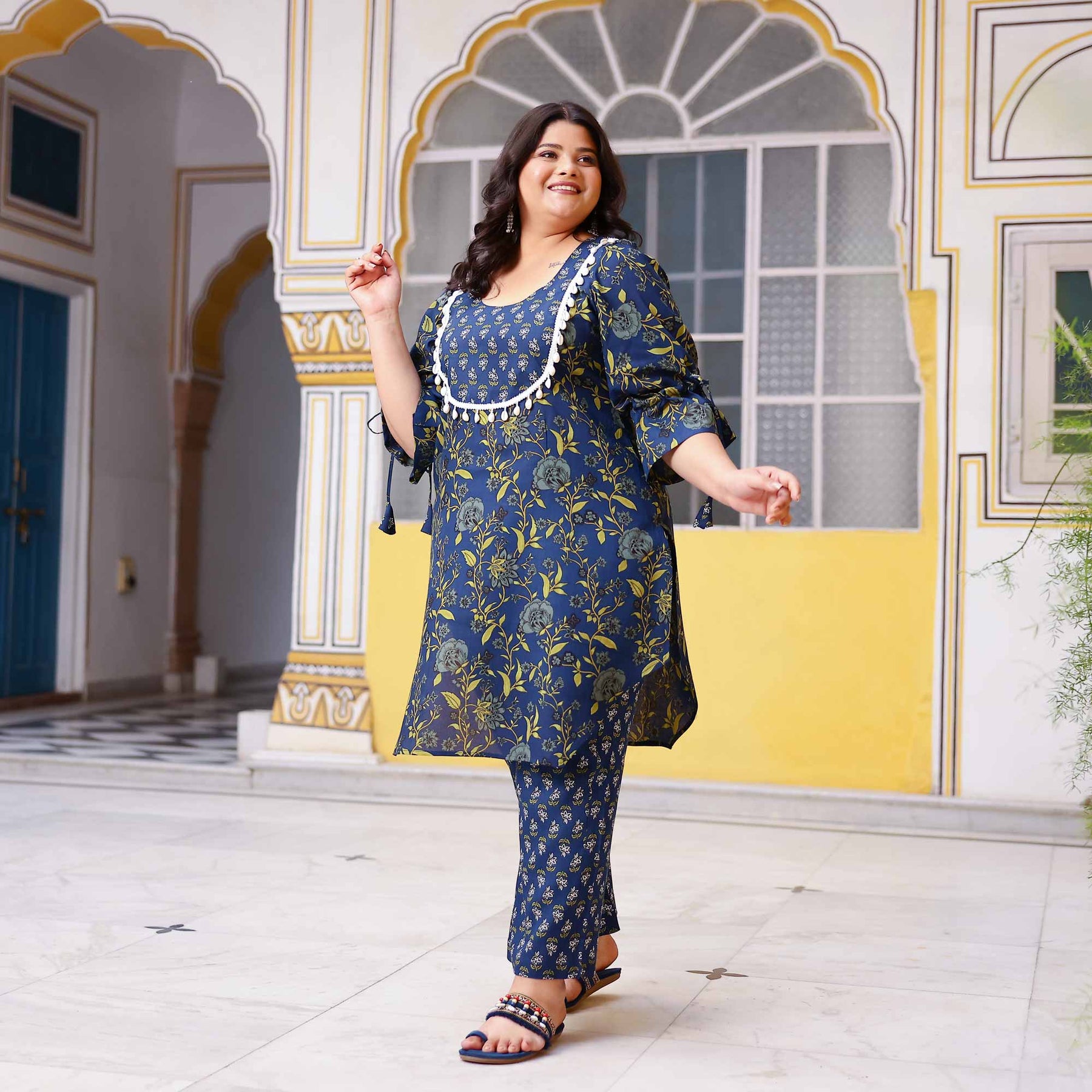 Buy Deep Neck Suit Set for Women | Meera Plus Size